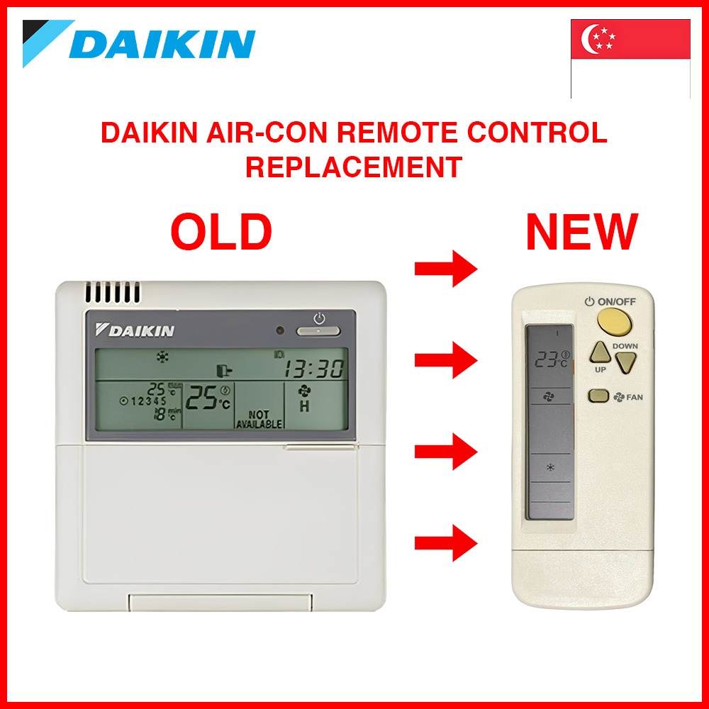 Daikin Air-Con Remote Control Replacement Mount Wall Remote Replacement ...