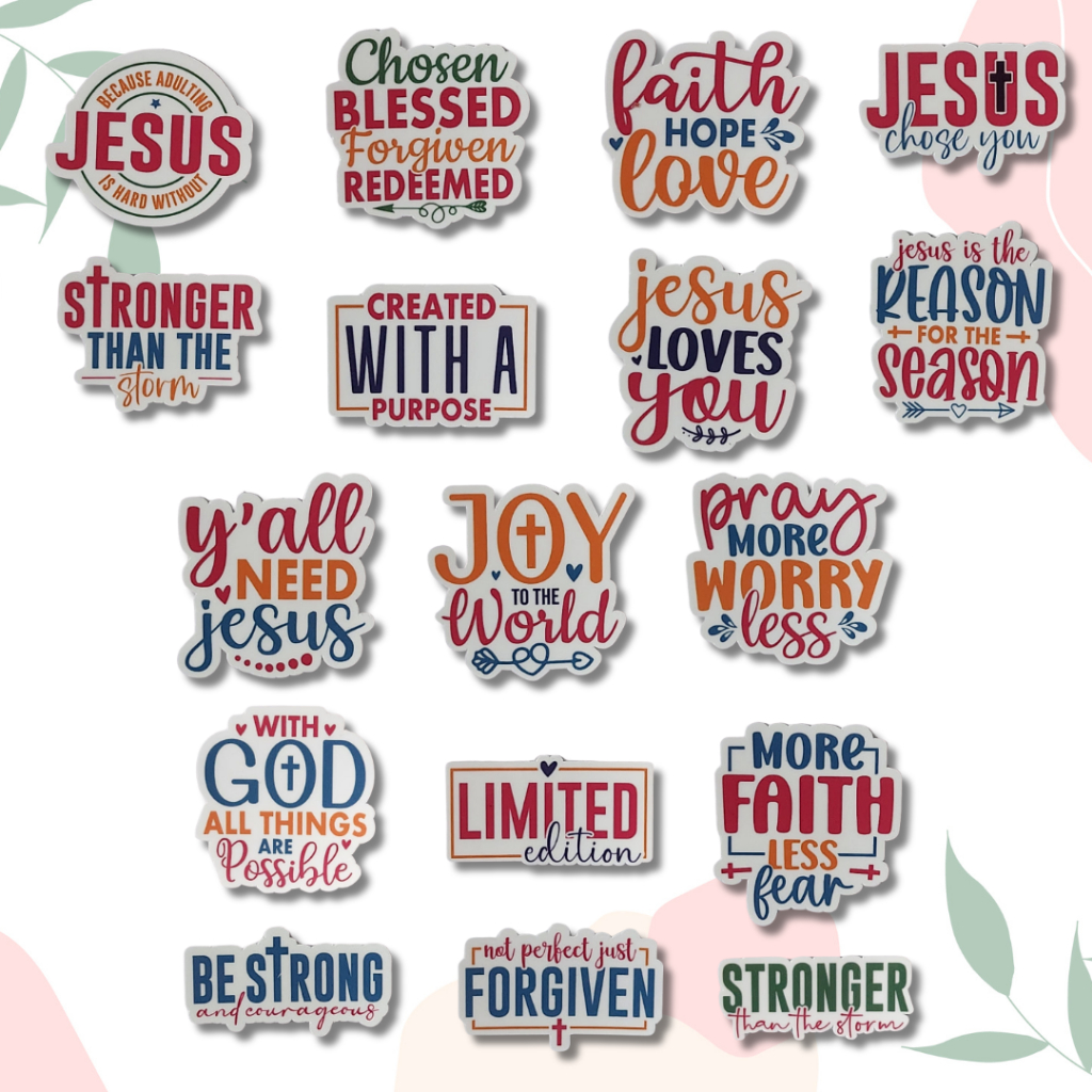 Christian Quote Vinyl Die Cut Stickers | Positive, Uplifting ...