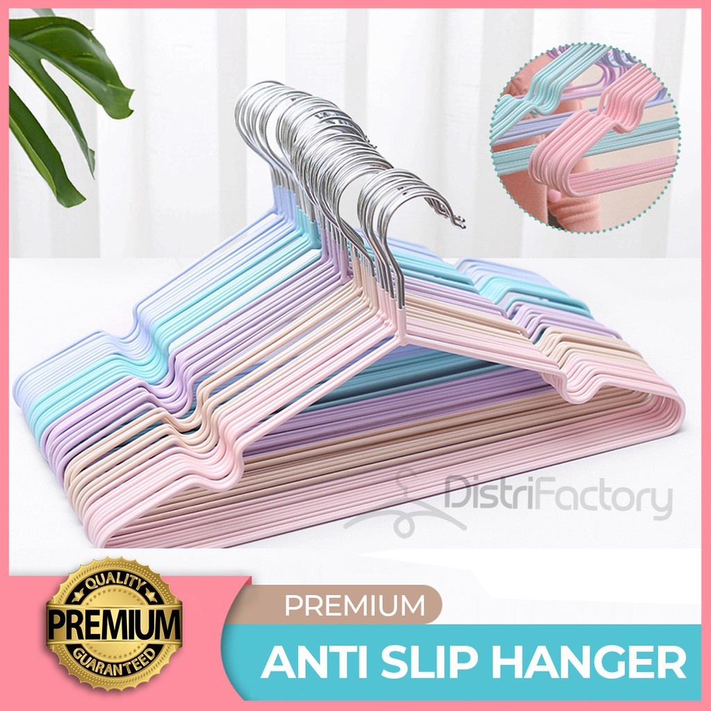 Hangers Premium Stainless Steel Anti Slip Hanger Baju [Ready Stock ...