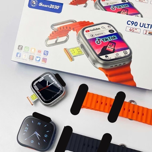2024 New C90 Max Smart Watch With Sim Slot And Wifi And Camera GPS ...