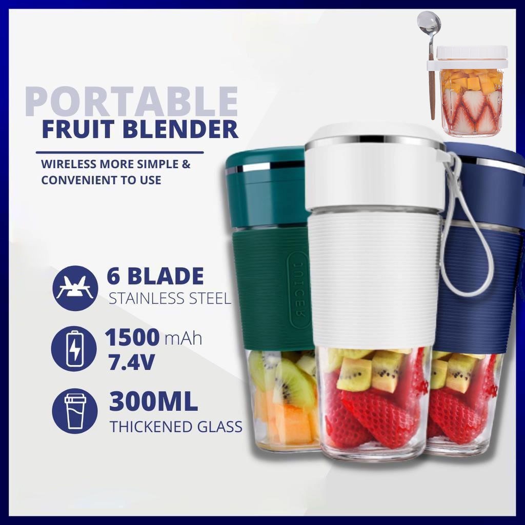 【SG】Portable Juicer Blender Juicer Cup 6 Blades Fruit Smoothie Blender ...