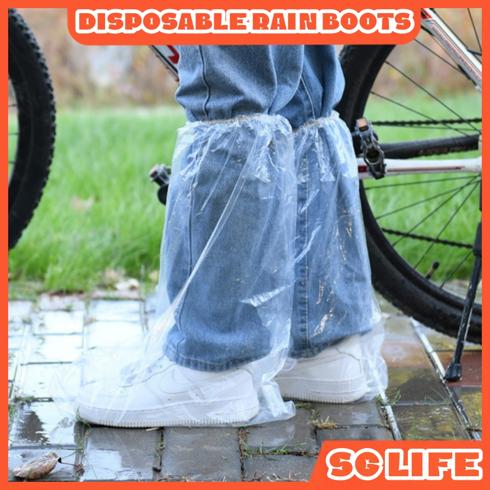 【SG Stock】Disposable Rain Shoes Waterproof Shoe Cover Rain Shoe Cover ...
