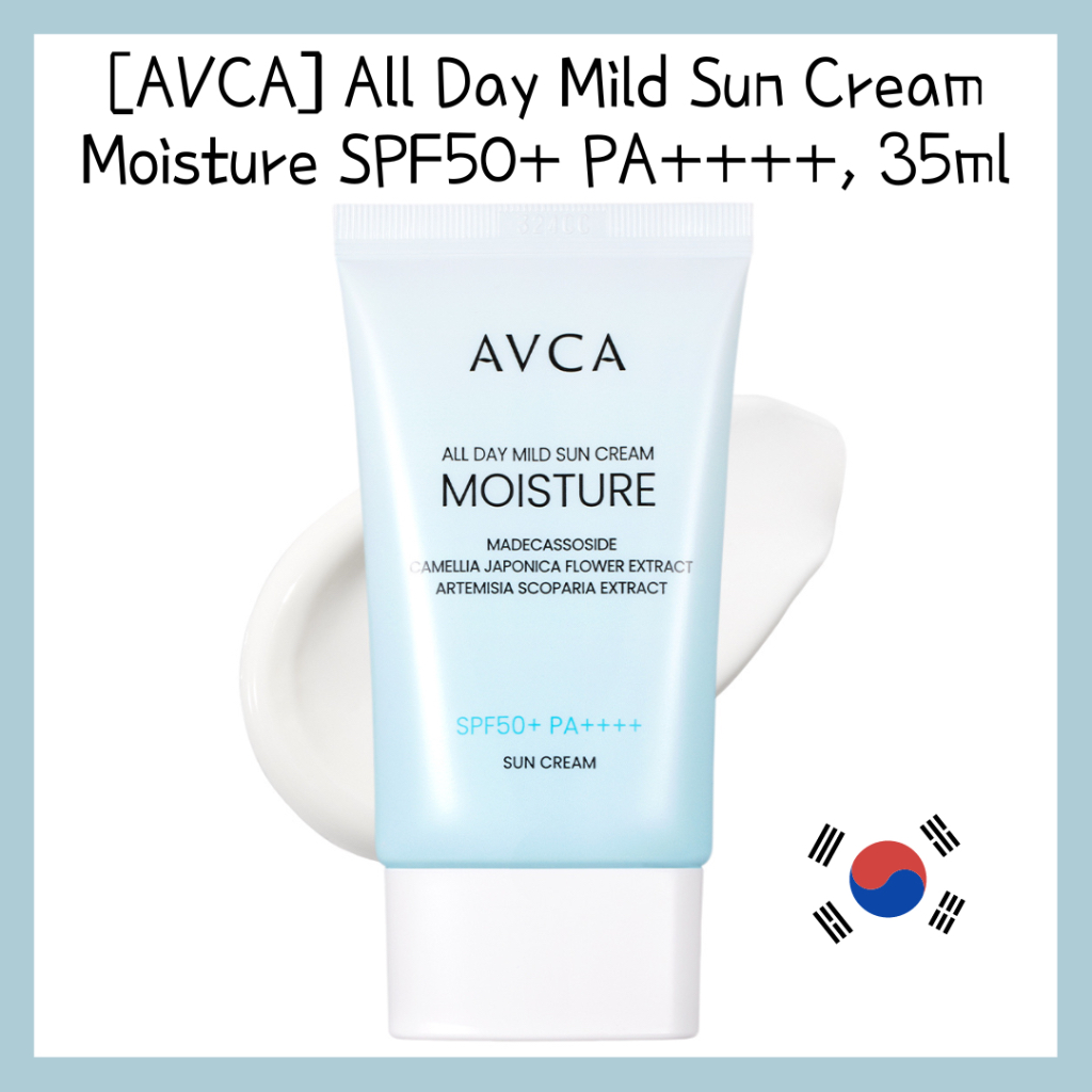 [AVCA] All Day Mild Sun Cream Moisture SPF50+ PA++++, 35ml / From Korea ...