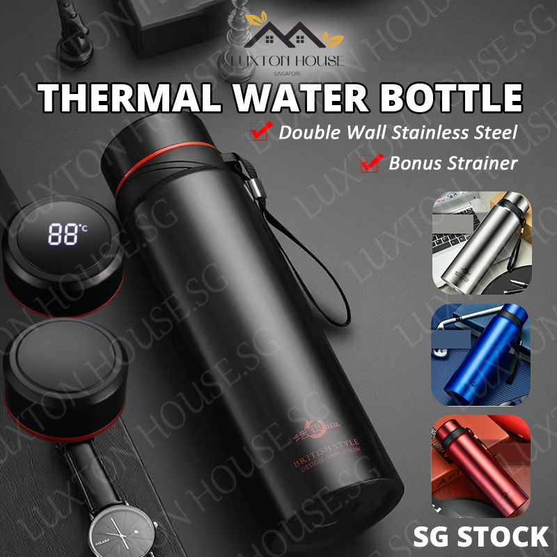 {SG} Stainless Steel Thermal Flask 600ml-1200ml Large Capacity Thermos ...