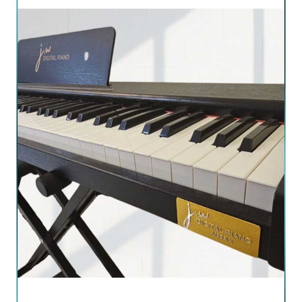 JW Piano Digital Piano 88 Fully Weighted Keys (Black, White & Brown ...