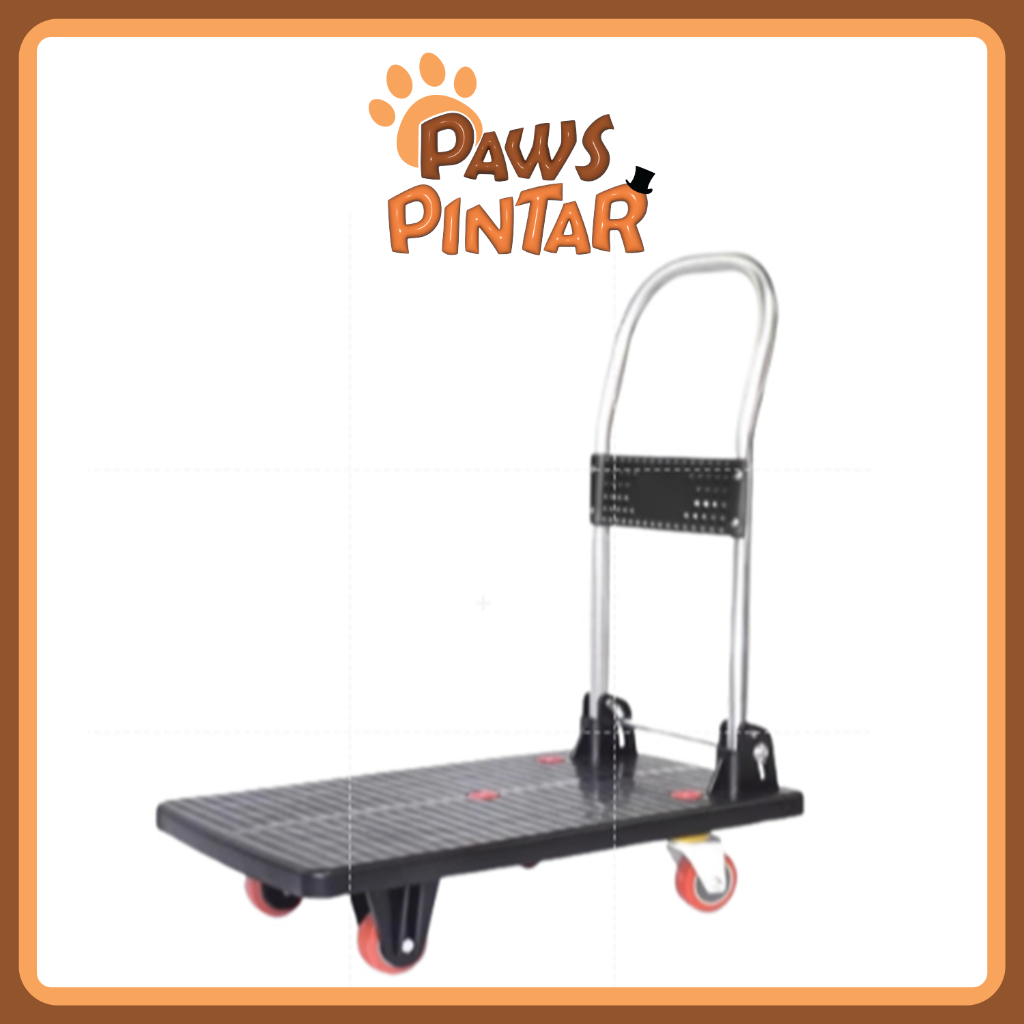 BLACK FOLDABLE TROLLEY FOR DELIVERY MOVING GOODS WAREHOUSE 100KG ...