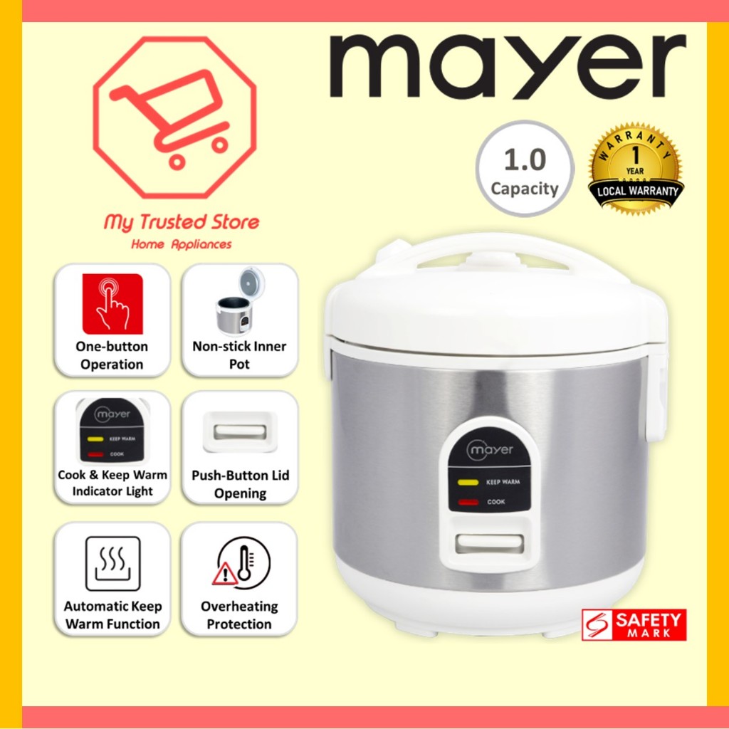 Mayer 1L Rice Cooker [MMRC101] | Shopee Singapore