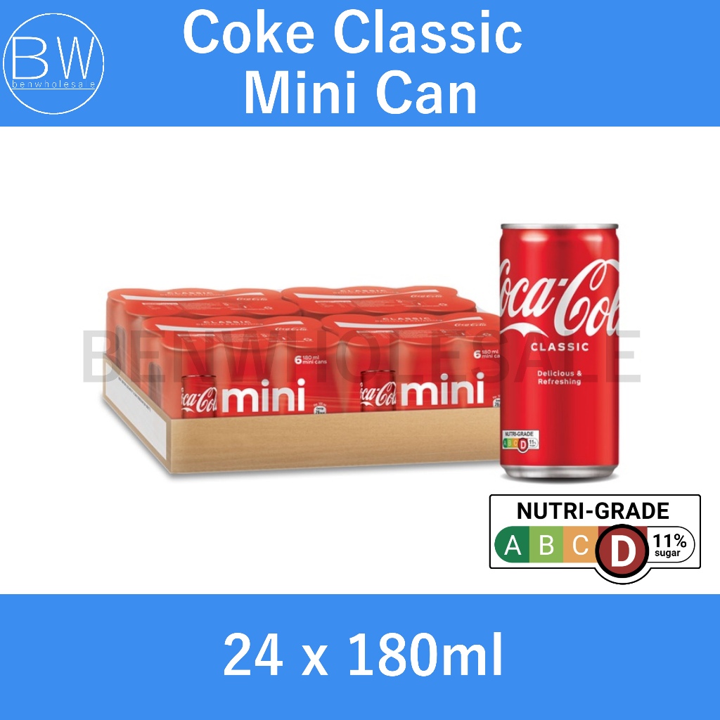 Coca-Cola Classic Coke Mini Can (24 x 180ml) | Shopee Singapore