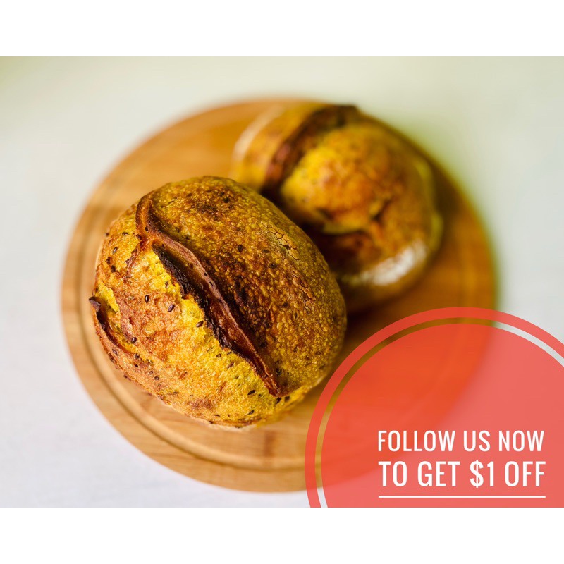 Organic Freshly Baked Flaxseed Sourdough Bread, Homemade, Naturally ...