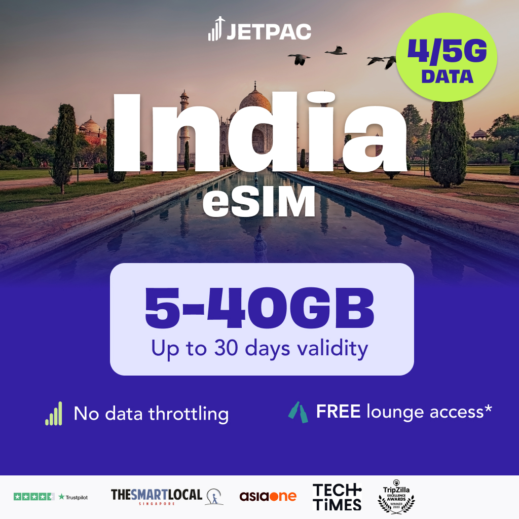 [Jetpac eSIM] India Travel eSIM 4G-5G | 1-40GB | 4-30 Day Usage ...