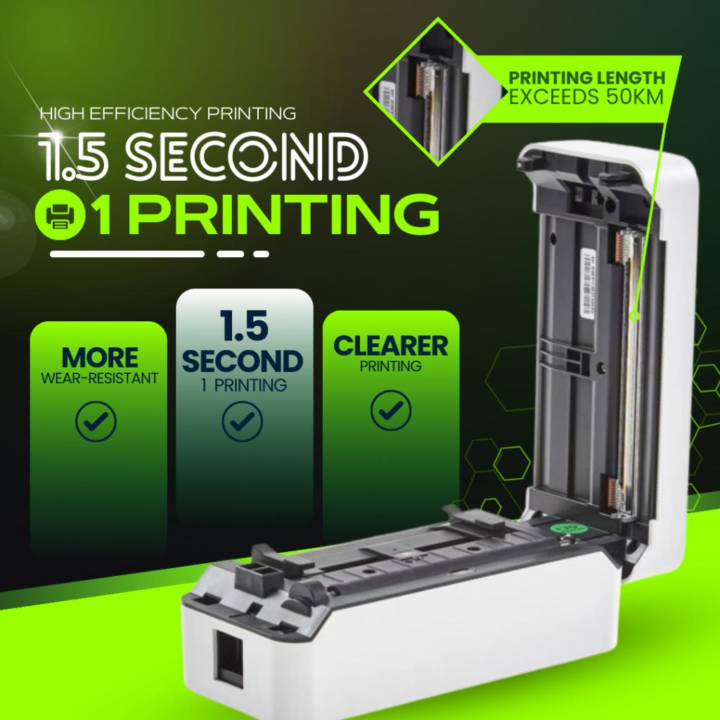 C100 - Waybill Label A6 Thermal Printer Bluetooth Shipping Waybil Awb ...