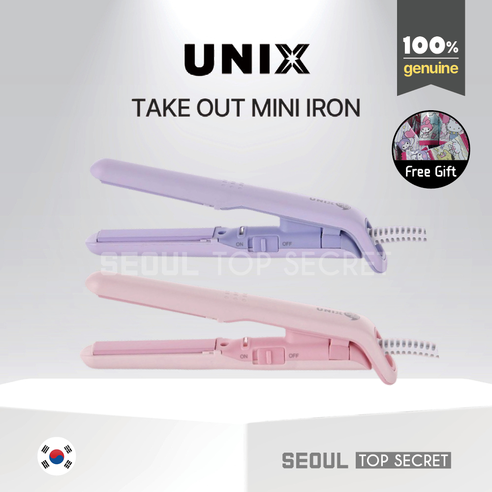 [UNIX] Takeout 2 Hair Travel Straightener Mini Flat Iron UCI-A2501, UCI-A2502 | Shopee Singapore