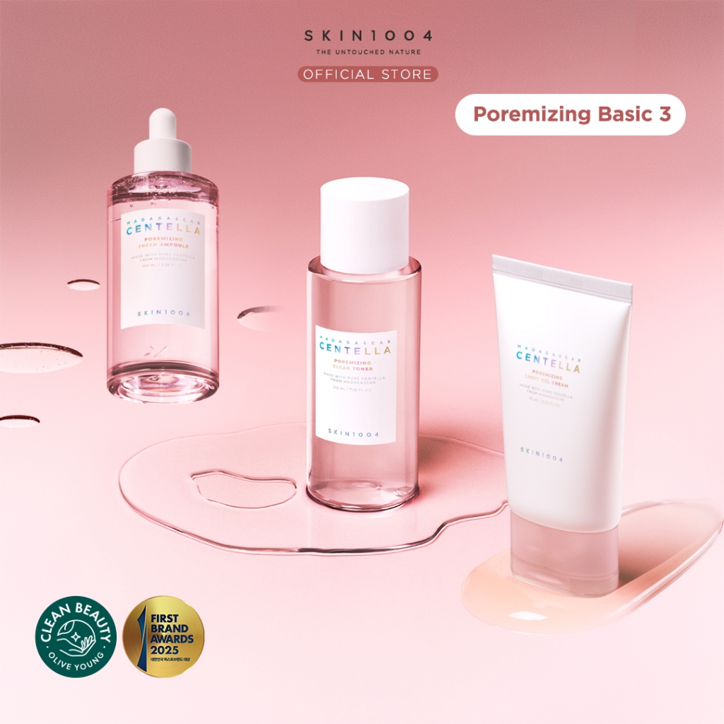 SKIN1004 [Poremizing Basic 3] Clear Toner 210ml+Fresh Ampoule 100ml ...