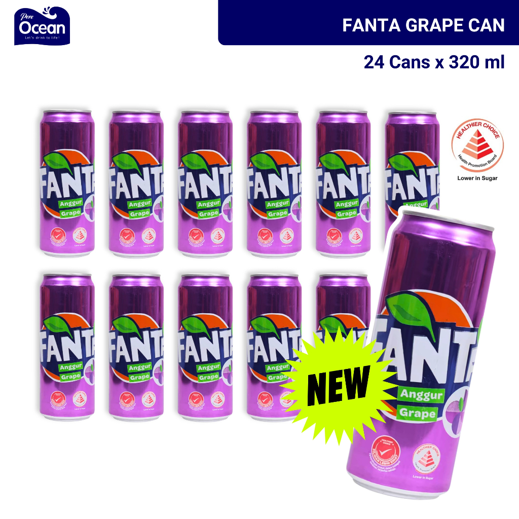 Fanta Grape Anggur 320ml (24 cans per pack) | Shopee Singapore