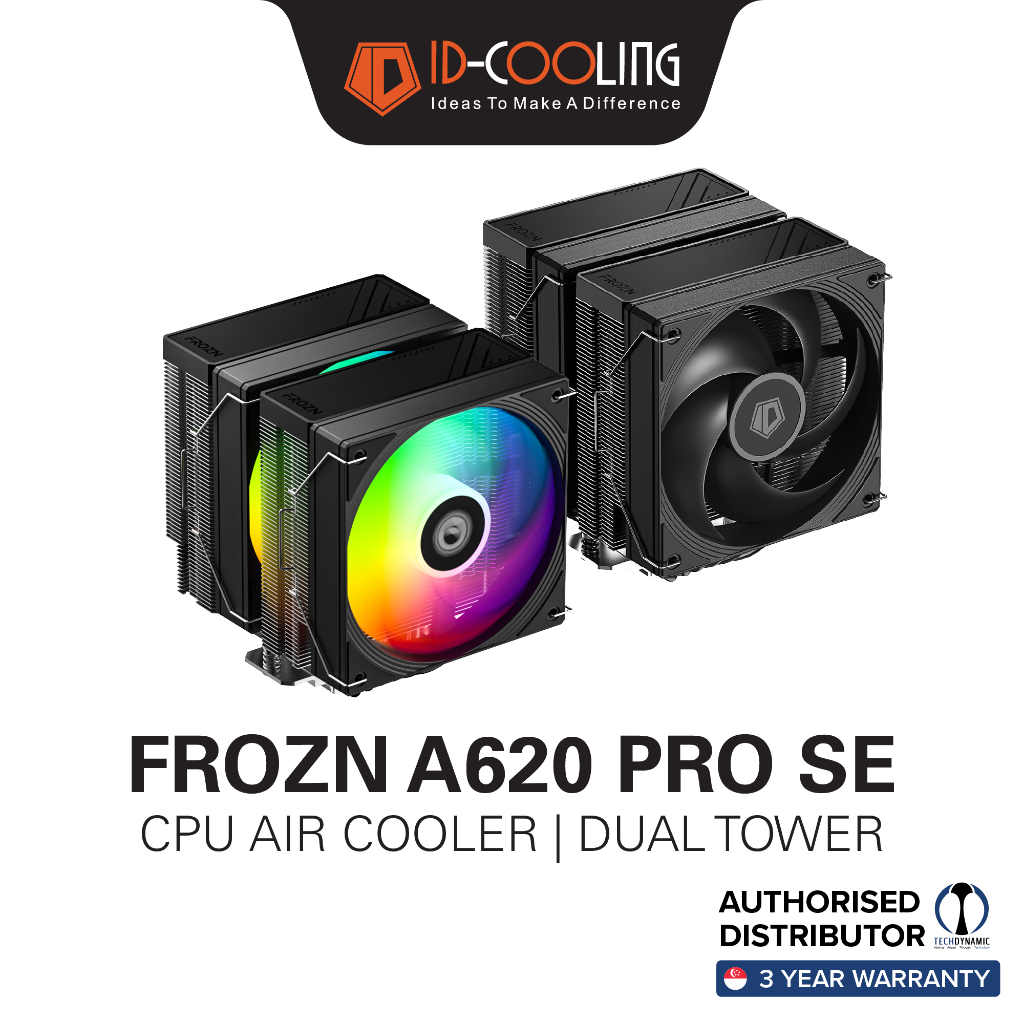 ID-COOLING FROZN A620 PRO SE, A620 PRO SE ARGB Dual-Tower Air CPU ...