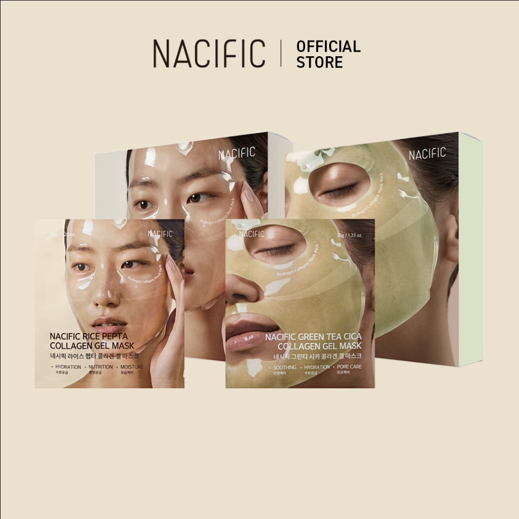 [NACIFIC] Rice Pepta Collagen Gel Mask 4EA + NACIFIC Green Tea Collagen ...