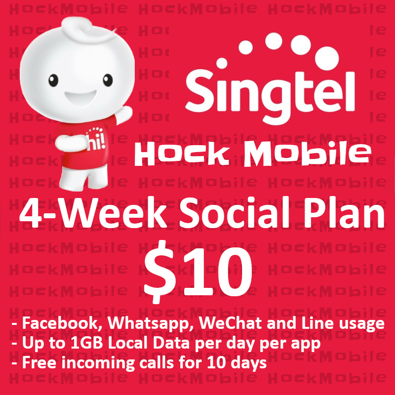 Singtel Prepaid $10 4-week Social Plan / Mobile Topup / Recharge ...