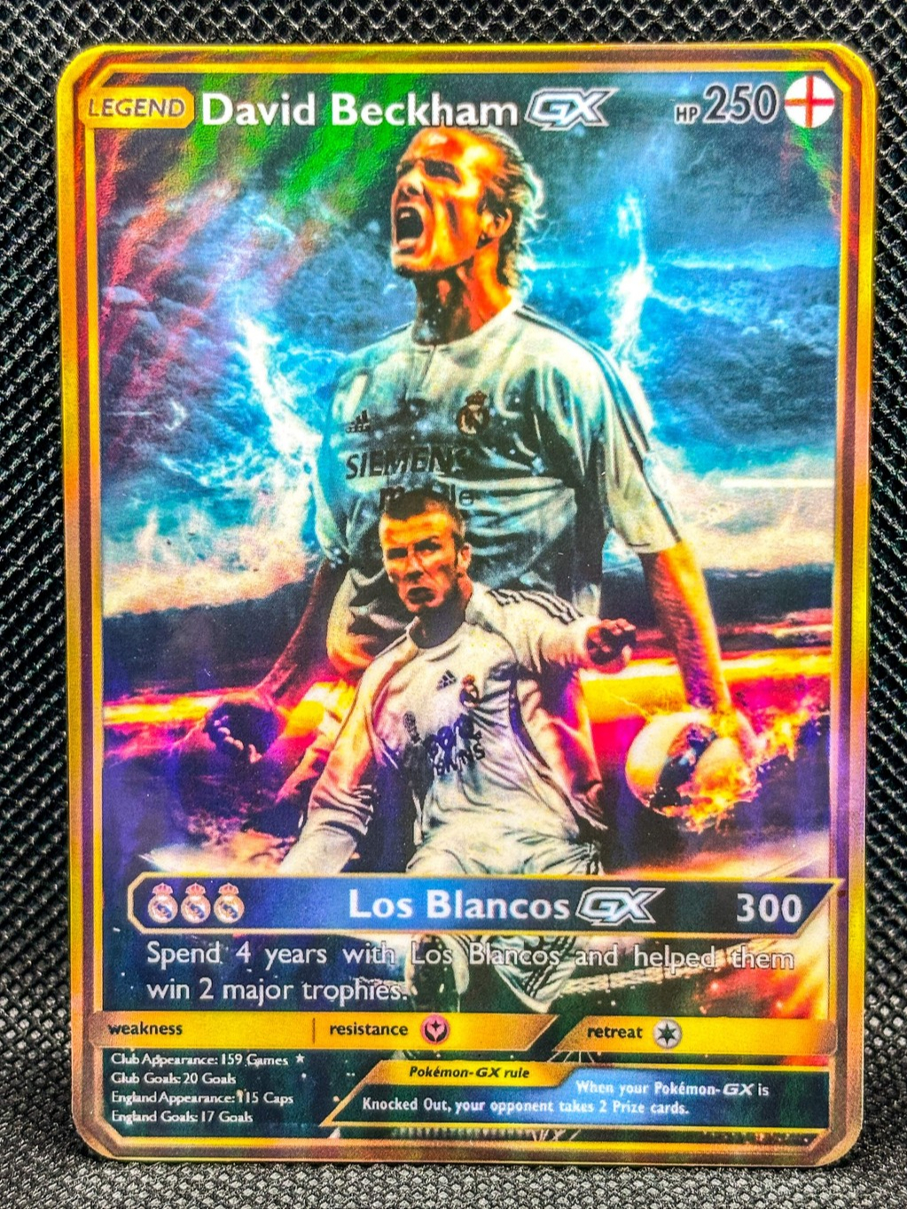 Real Madrid: David Beckham: Real Madrid GX Pokemon Card (Legend ...