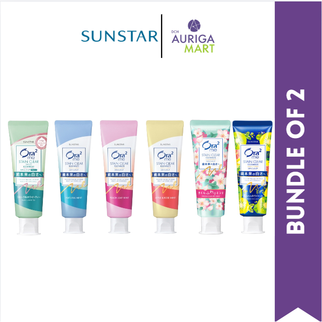 [Bundle of 2] Sunstar ORA2 Me Stain Clear Toothpaste [Aurigamart ...
