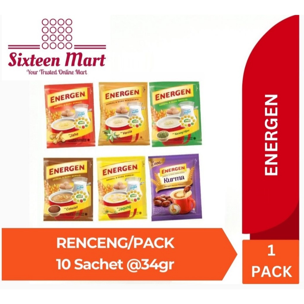 Energen Nutritious Cereal and Milk Sachet 10pcs (SG) | Shopee Singapore