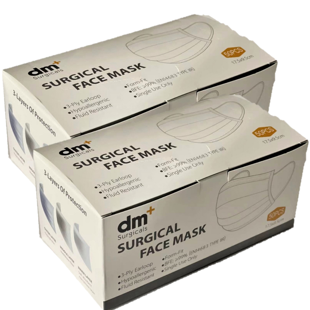 [DuoMed] Surgical Face Mask 3-Ply Earloop - 50pcs/box | Shopee Singapore