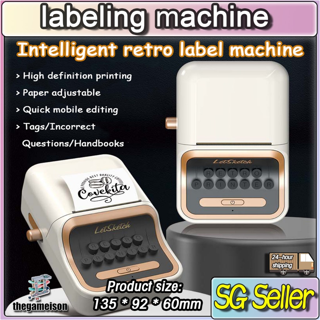 SG Seller SG Seller Intelligent Retro Luxury Label Machine Bluetooth ...