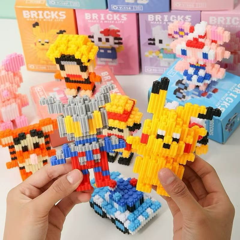 BLIND BOX 3D Nano Building Block Cute Cartoon Nano Block Educational ...