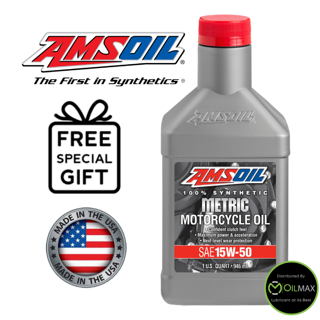 Amsoil 15W50 Synthetic Metric Motorcycle Oil (1 Quart) 946ml | Shopee ...
