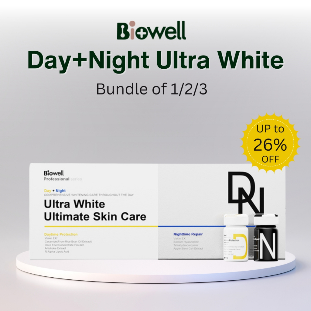[SG Ready Stocks] Biowell Day+Night Ultra White Supplement | Whole Day Comprehensive Whitening ...