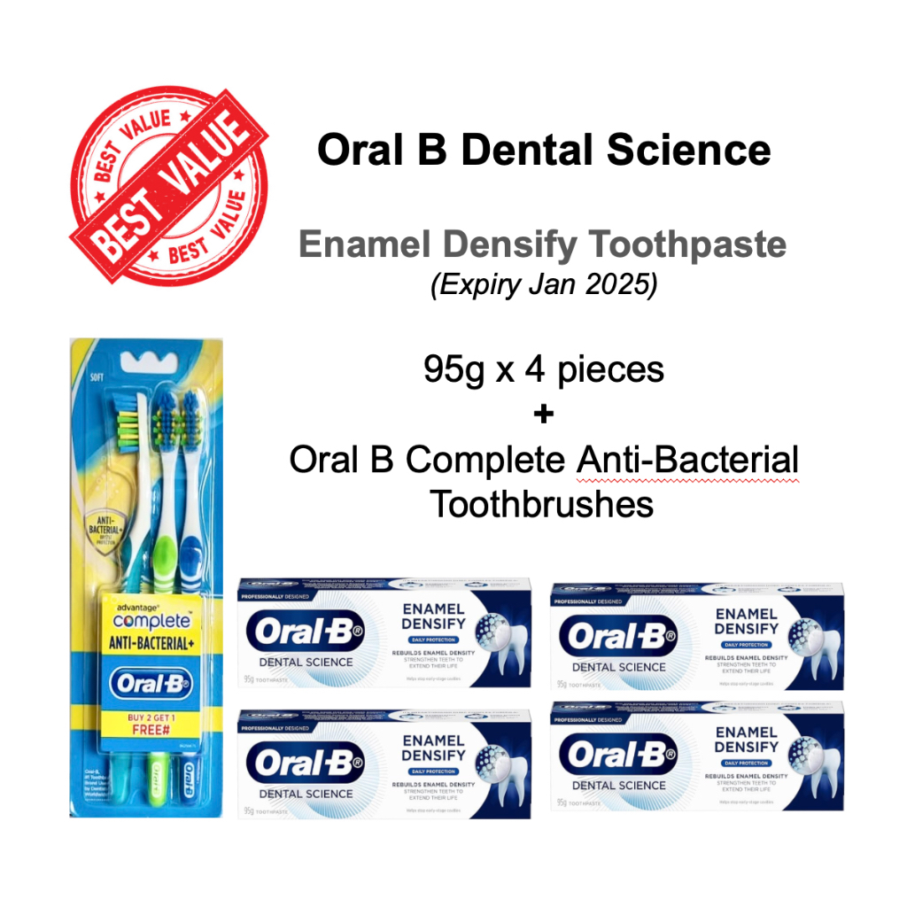 Oral-B Dental Science Toothpaste / Enamel Densify 95g / Gum and Enamel ...