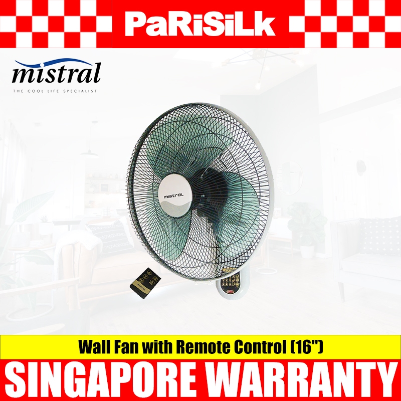MISTRAL MWF1608R Wall Fan with Remote Control (16") | Shopee Singapore