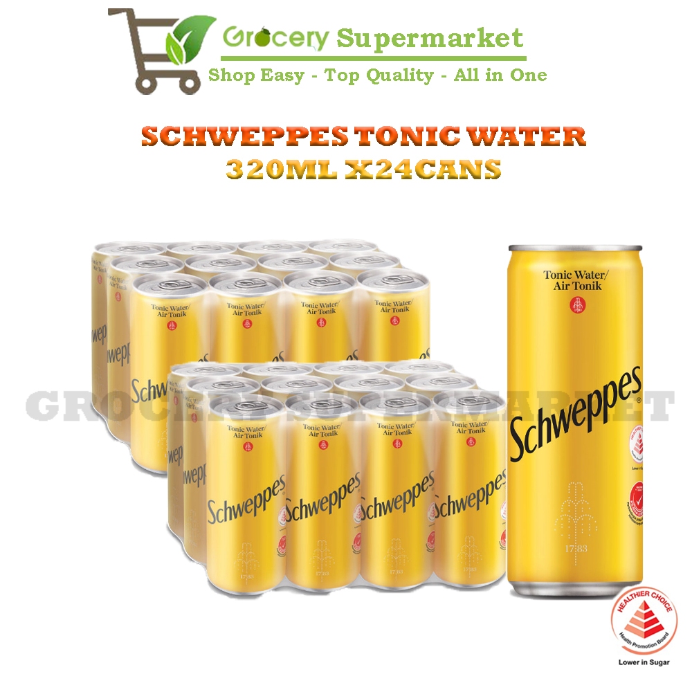 Schweppes Tonic Water Carton (24 x 320ml) - Grocery Supermarket ...