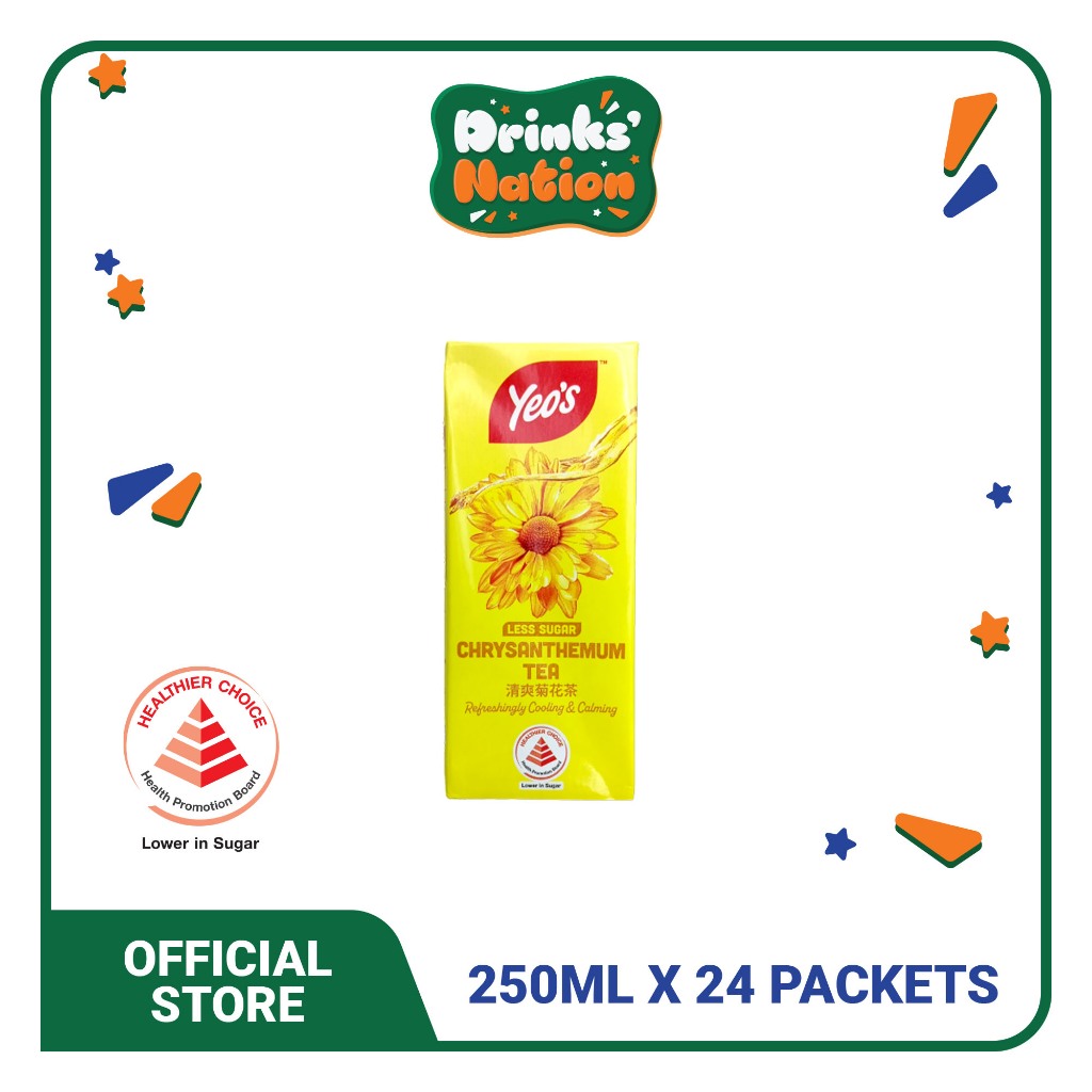 [Wholesale - 24s] Yeo's Chrysanthemum Tea (Packet 250ml) | Shopee Singapore