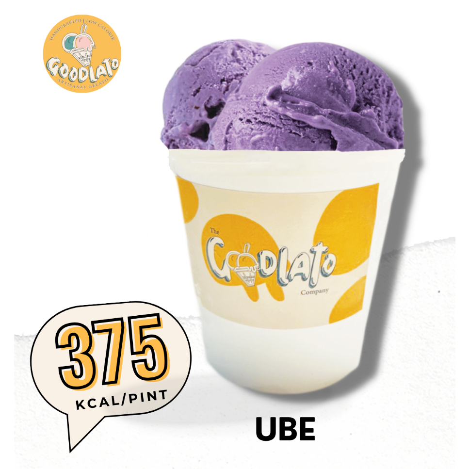 375 kcal/pint [High Protein] Goodlato Ice Cream Pint Ube (Taro) Low ...