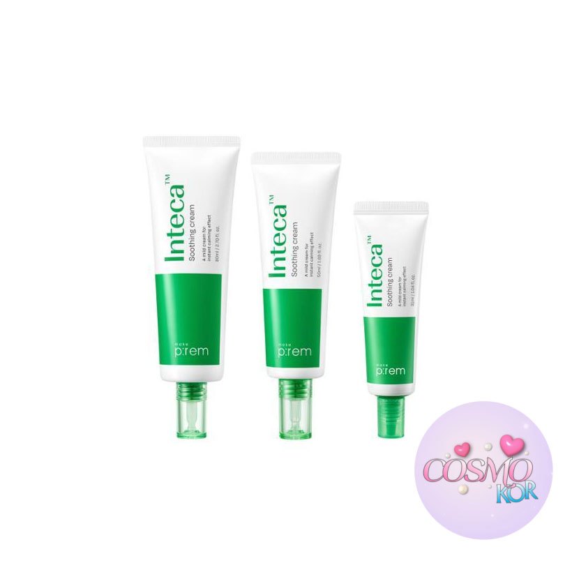 make p:rem Inteca Soothing Cream Calming effect Cica Vegan Sebum ...