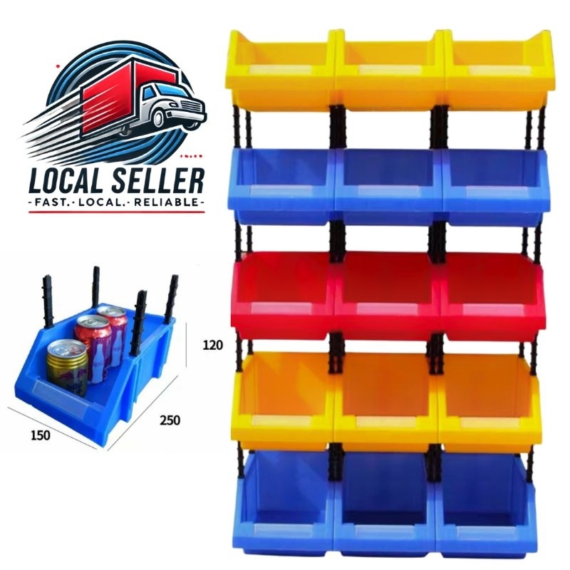 [Sg Ship] Stackable Part Bin Industrial Household Kitchen Multi-purpose ...