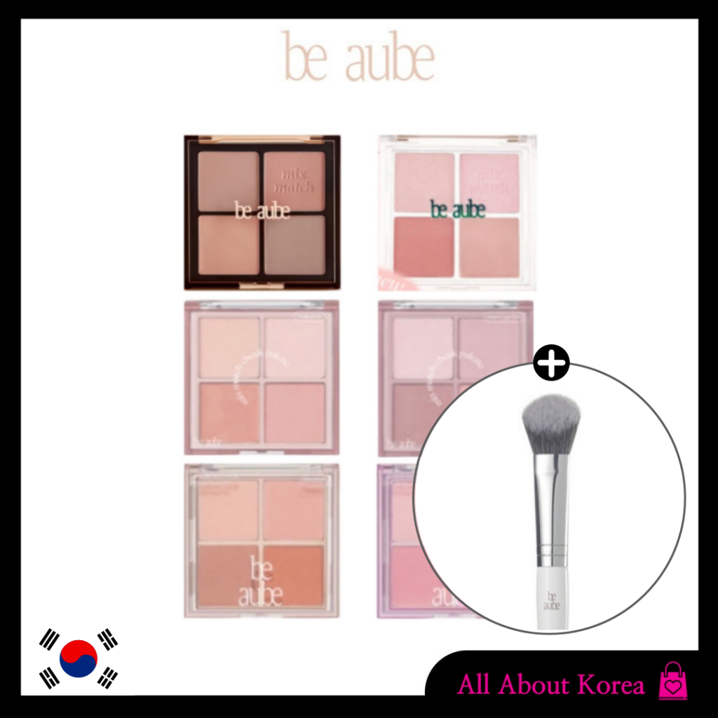 [be aube]Mix Match Cheek Palette 6colors(+Small Cheek Brush) | Shopee ...