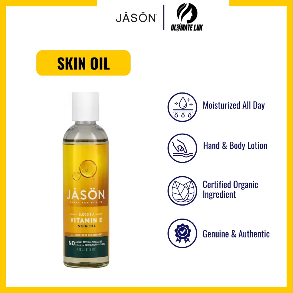 Jason Natural, Vitamin E Skin Oil, Body Care, No Parabens, Cruelty Free ...