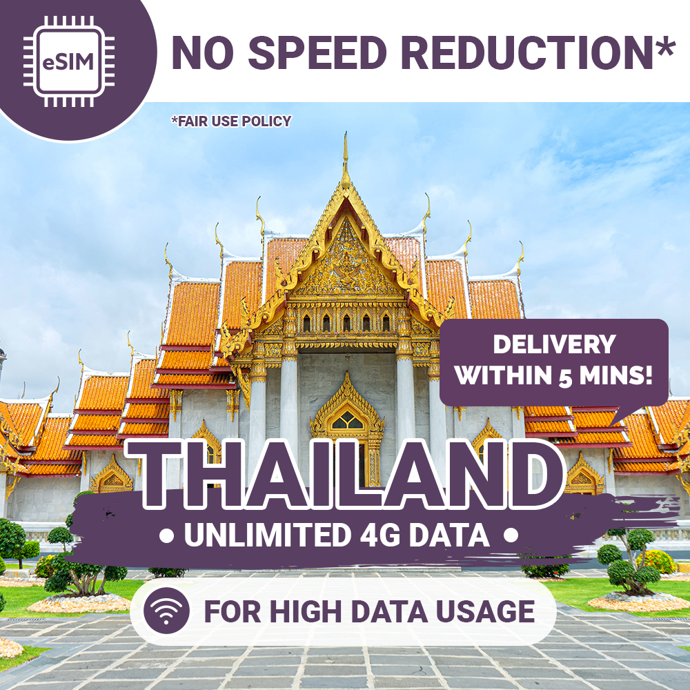 ESIM - Thailand Unlimited Data 1-15 days Daily 500MB/1GB/2GB 4G Data | Shopee Singapore