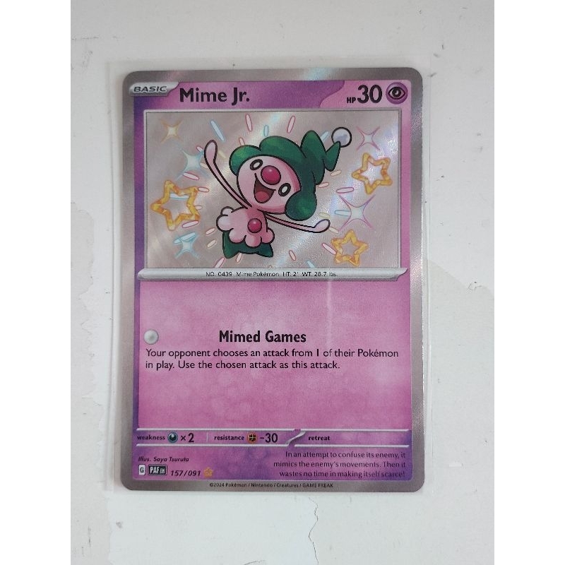 Pokemon shiny mime jr paldean fates card | Shopee Singapore