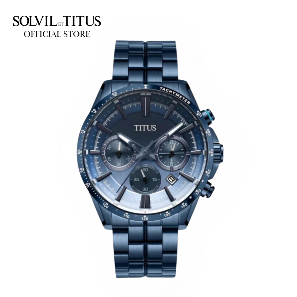 Solvil et Titus Saber Chronograph Quartz in Blue Dial & Light Blue ...