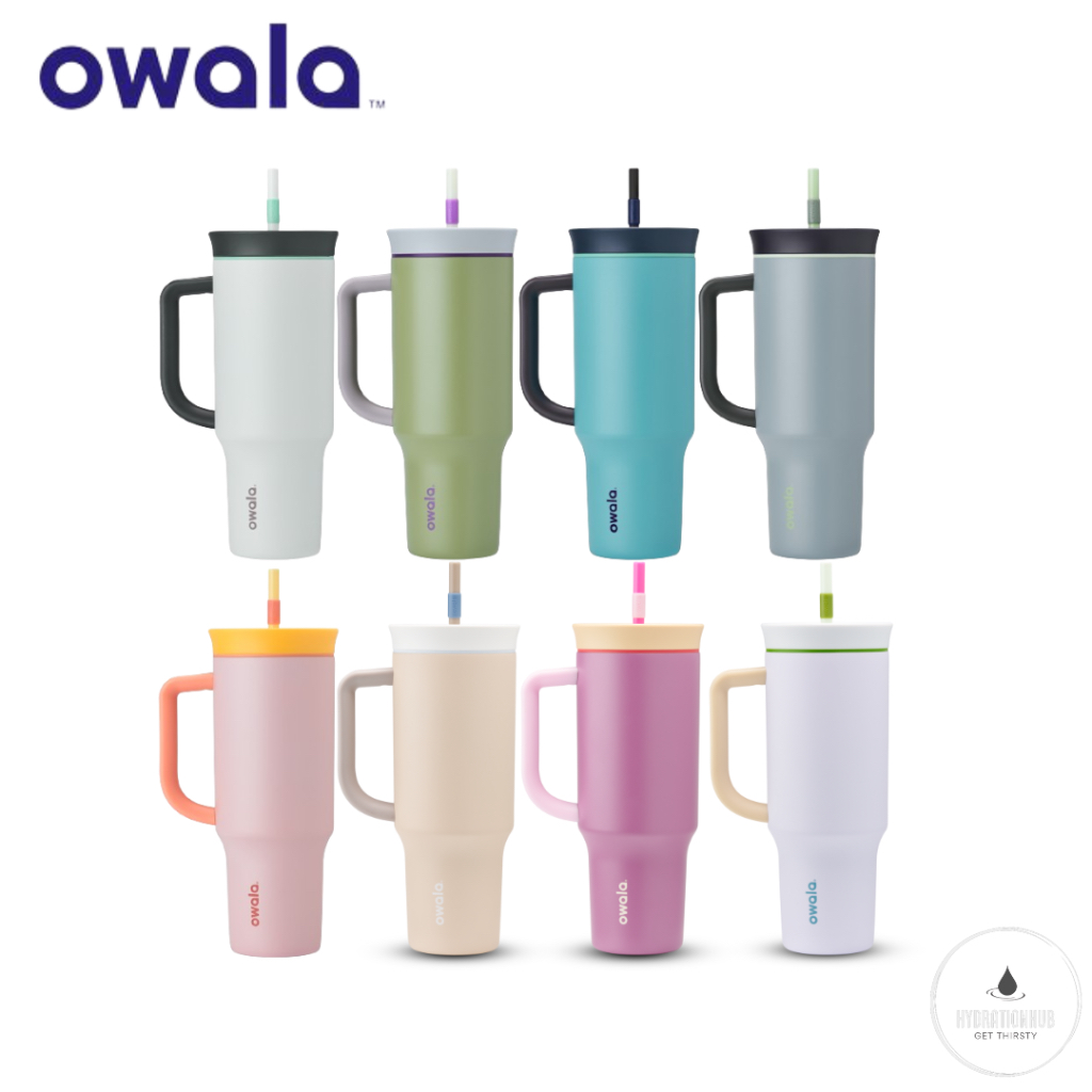 Owala Stainless Steel Tumbler 40oz (1182ml) with Handle and Straw ...