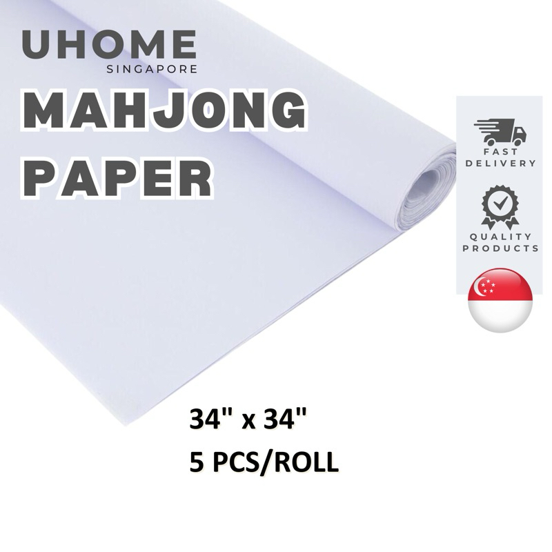 White Mahjong Paper 34 x 34 inch ( Pack of 5 Pcs / Roll ) | Shopee ...