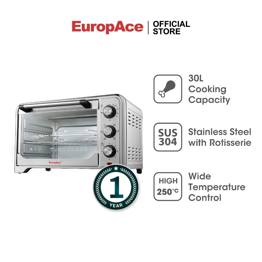 EuropAce 30L Electric Oven with Rotisserie - EEO 2301T | Shopee Singapore