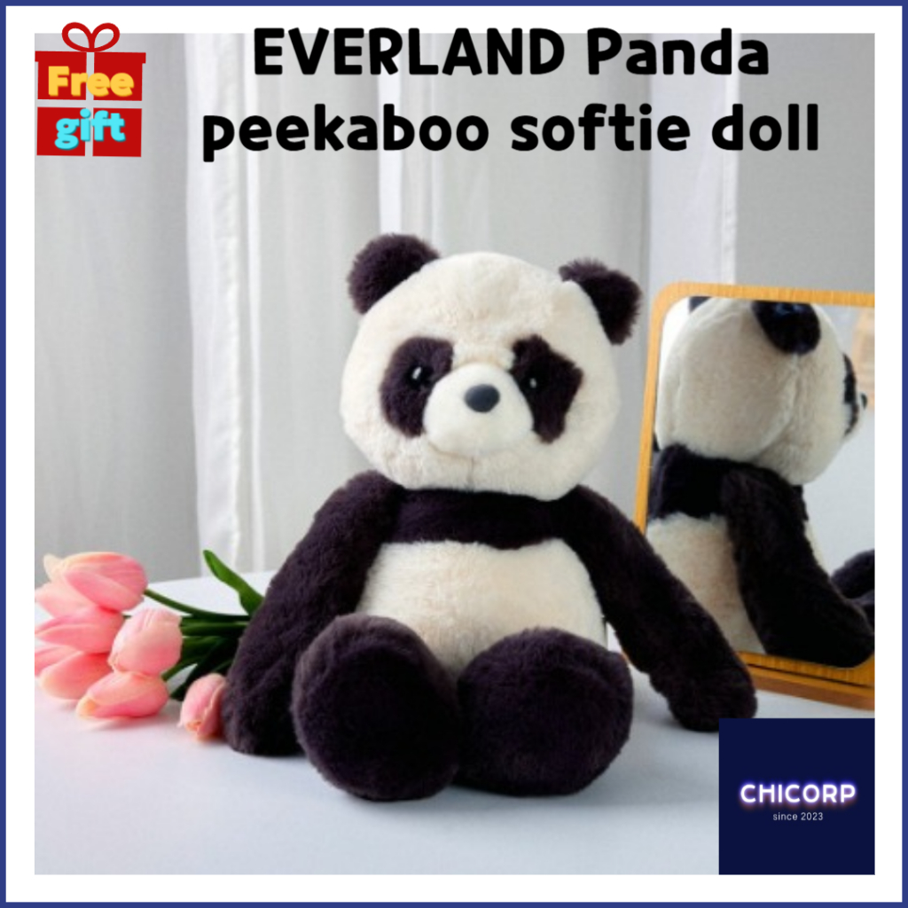 Everland Panda peekaboo softie doll small size | Shopee Singapore
