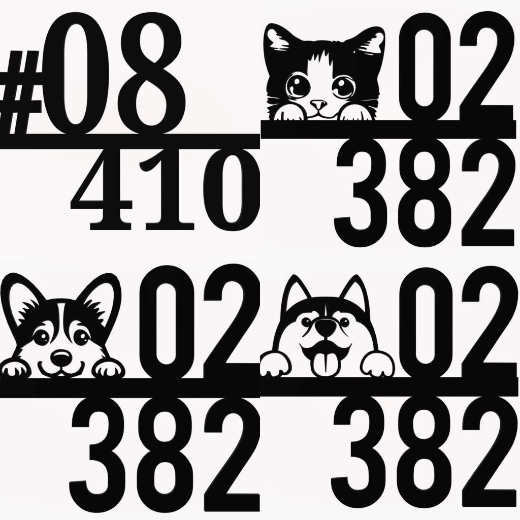 Customised House Unit Number Signage | Personalised House Gate Unit ...