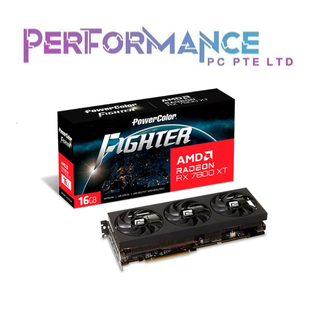 PowerColor Fighter AMD Radeon RX 7800 XT 7800XT 16GB GRAPHICS CARD (3 ...