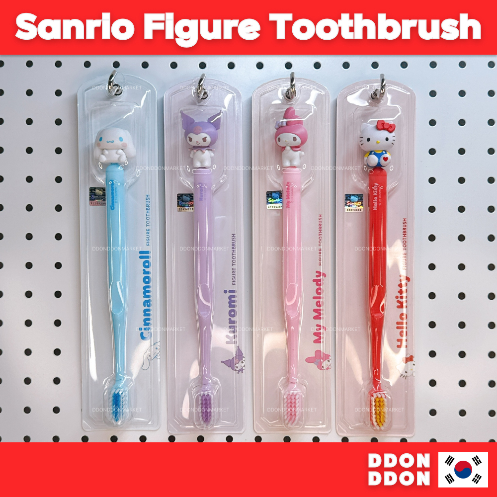 Korea Genuine Sanrio Figure Kids Toothbrush Ages 6+ Hello Kitty Kuromi ...