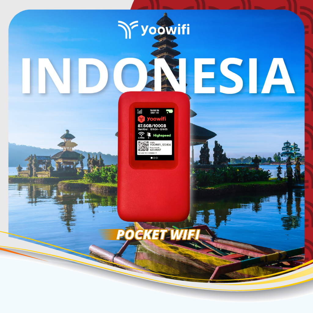 Yoowifi Indonesia 10GB Unlimited data Pocket Wifi hotspot Rental Travel ...