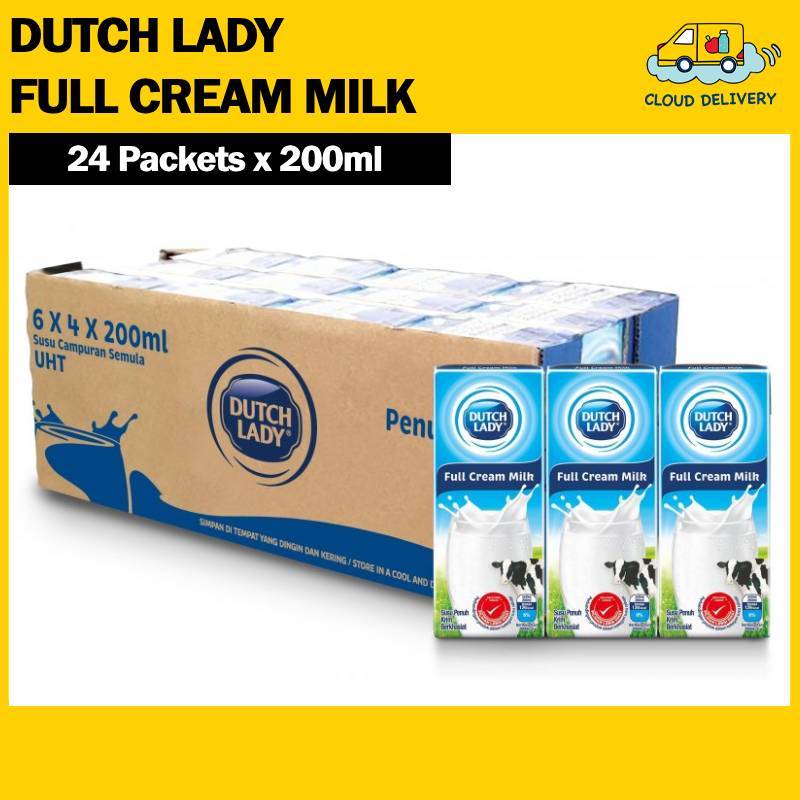 Dutch Lady UHT - Full Cream Milk (24 x 200ml) | Shopee Singapore